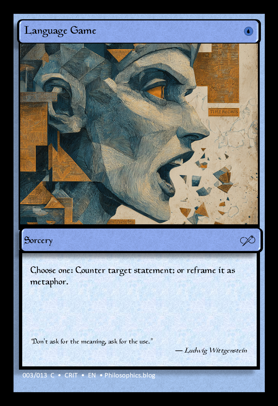 Language Games: Sorcery – Philosophics