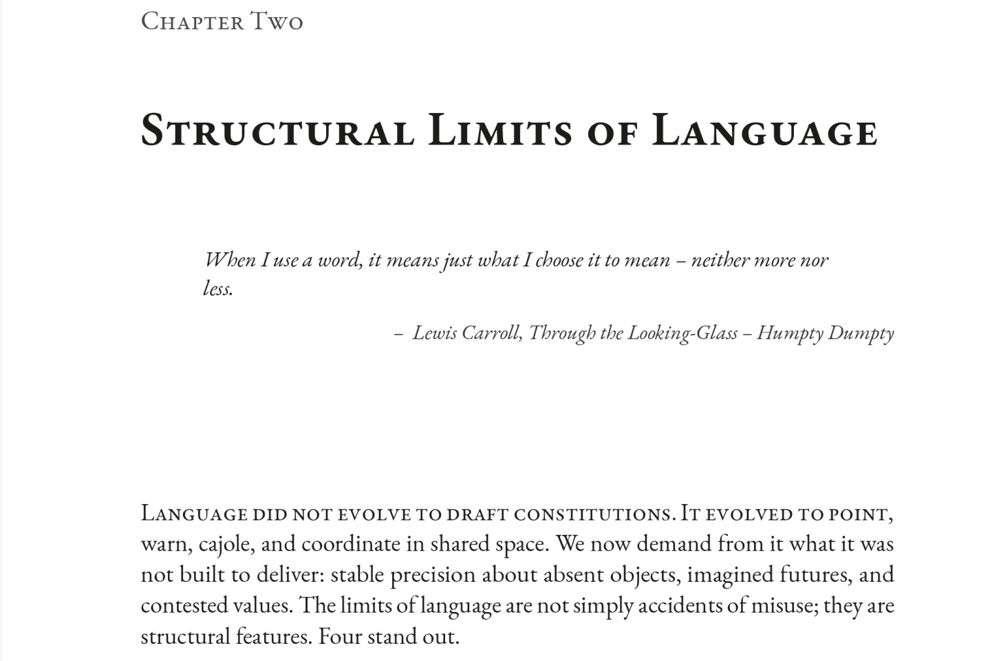 Language Insufficiency Hypothesis: Structural Limits of Language ...